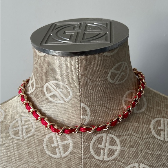 Unbranded | Jewelry | Unbranded 4 Gold And Red Leather Chain | Poshmark